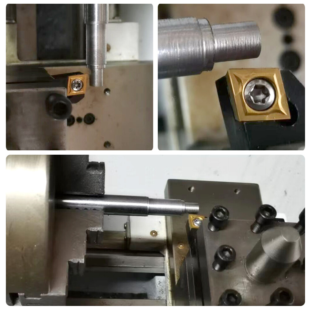 Lathe Carbide Inserts Tool & Holder Wrench Mini Lathe Set Turning ...