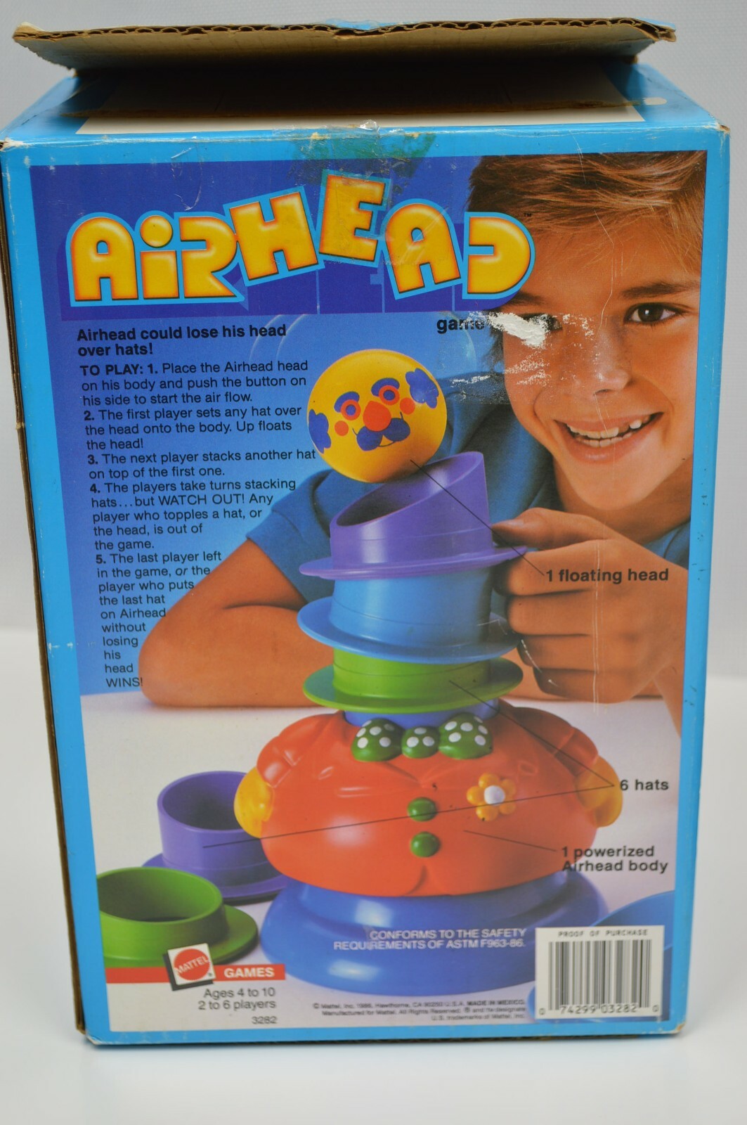 Vintage Airhead Game 1986 Family Kids Mattel 100% Complete in Box RARE ...