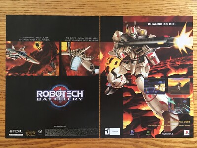 Robotech: Battlecry PS2 Xbox Gamecube 2002 Print Ad/Poster Mech Promo ...