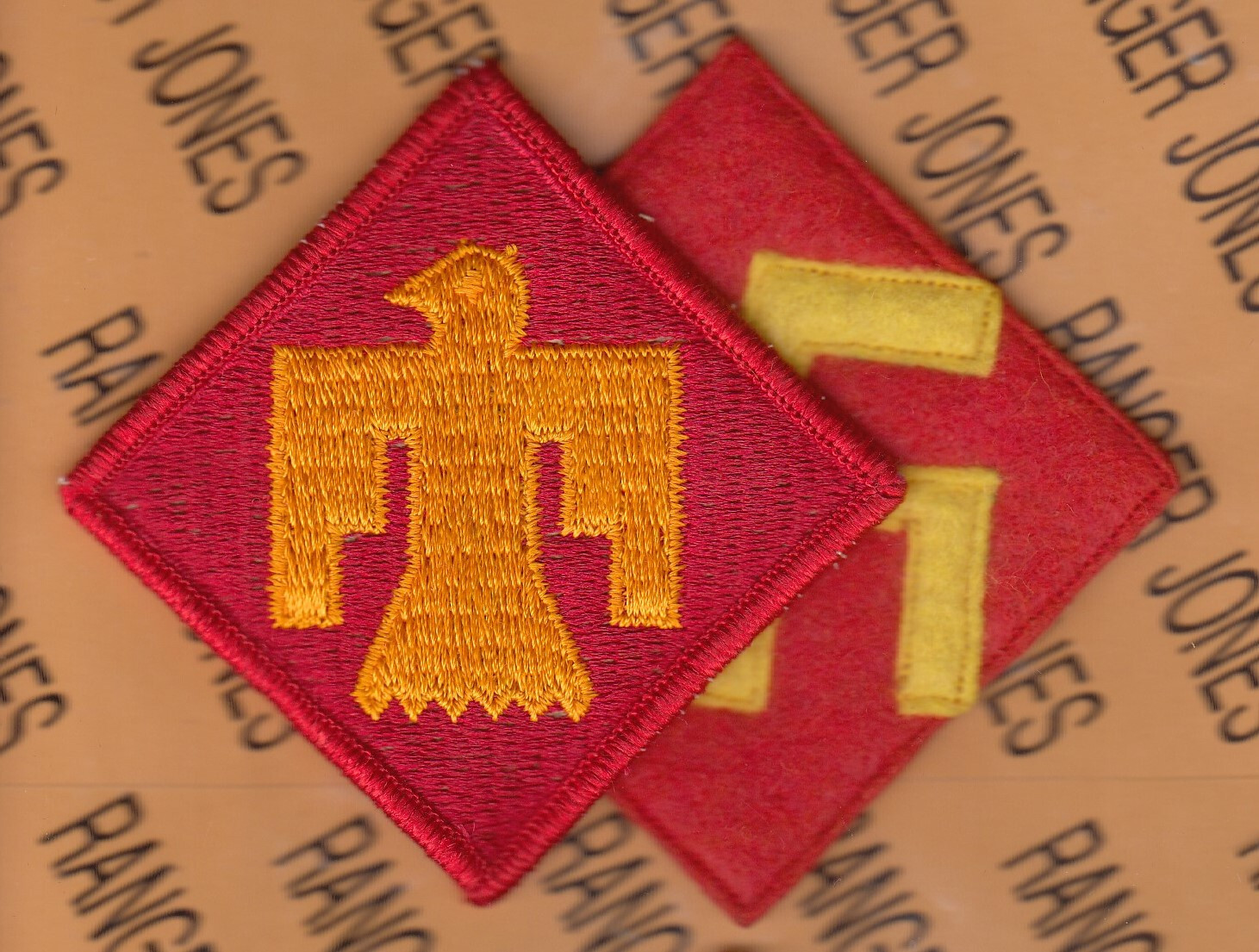 US Army 45th Infantry Division ~2.5" Type 1 & 2 patch set E | eBay