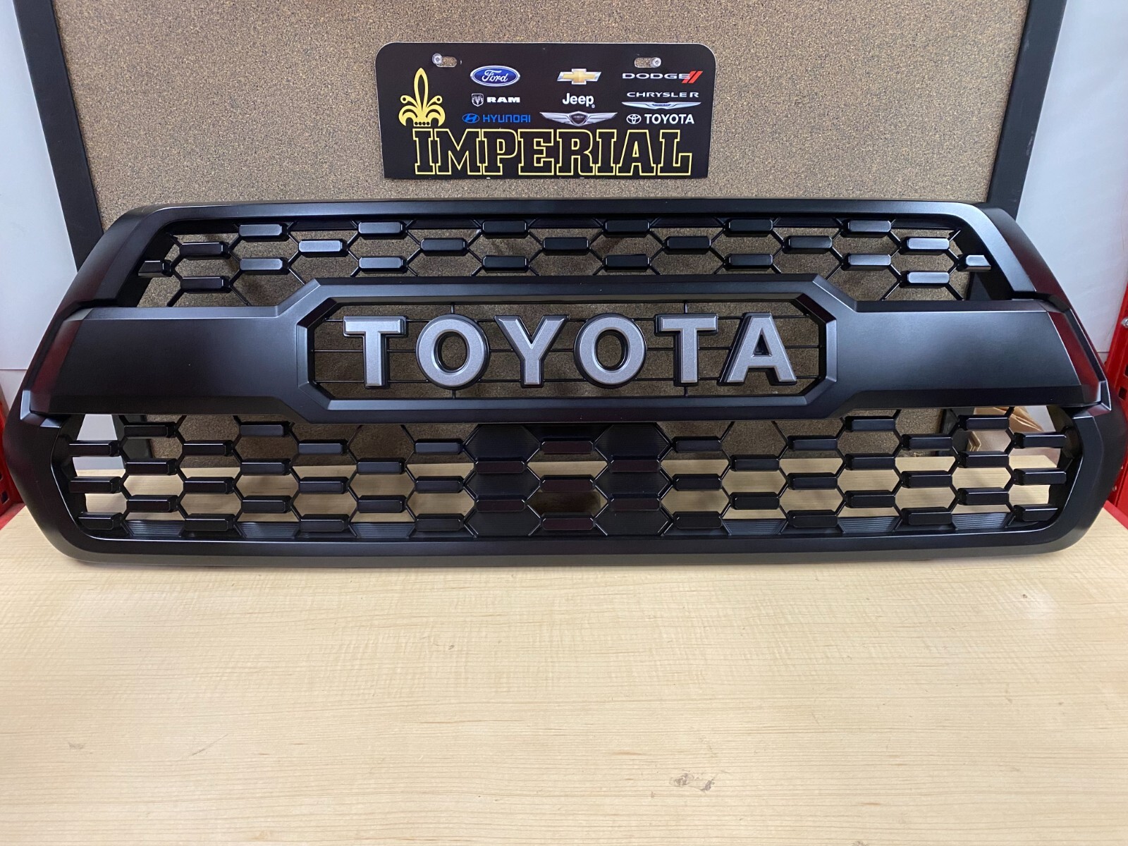 2018-2023 TOYOTA TACOMA TRD PRO GRILLE INSERT MATTE BLACK WITH RADAR ...