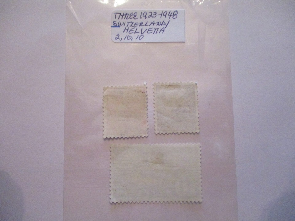 Three 1923-1948 Switzerland Postage Stamps - 2, 10, 10 denomination | eBay