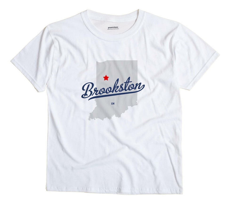 Brookston Indiana IN Ind T-Shirt MAP | eBay