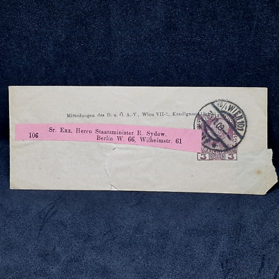 Austria 1909 - Rare Stamp - USED - 3 Heller - Small Letter Cover | eBay