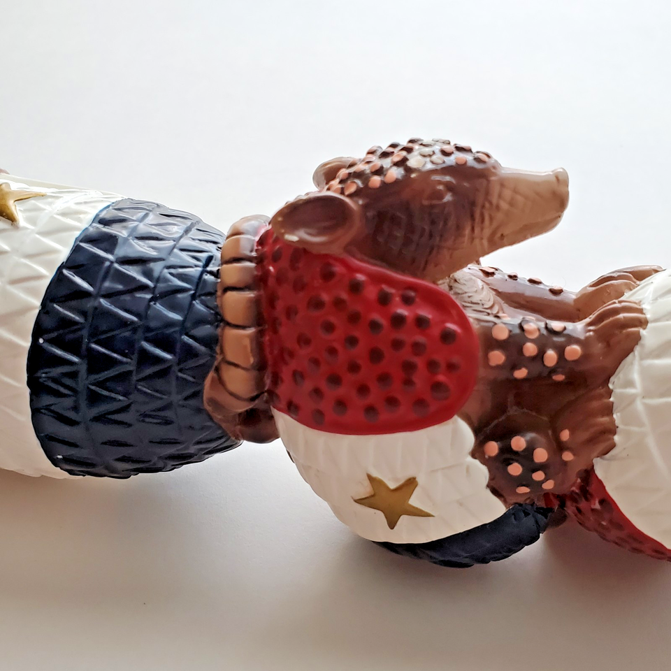 Lone Star Beer Texas Stacked 3 Armadillos Figurative Tap Handle Red ...