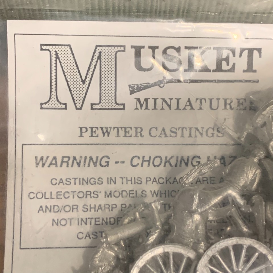 Musket Miniatures, Pewter Castings, American Civil War, Artillery Set ...