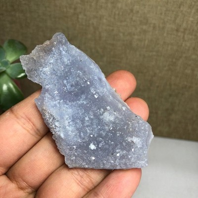 Natural blue chalcedony agate Crystal gemstone rough original Specimen ...