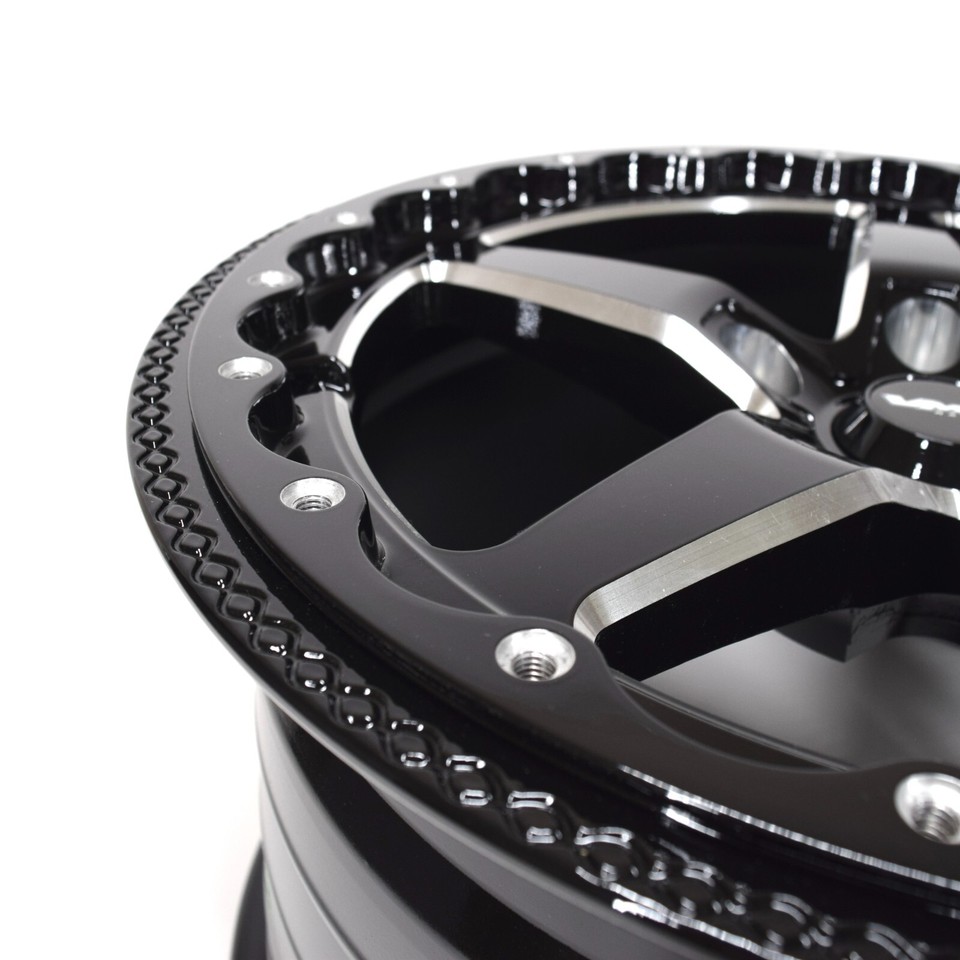 VMS Racing Black Beadlock Vstar Rim Wheel 17x10 5X120 +44 For 10-20 ...