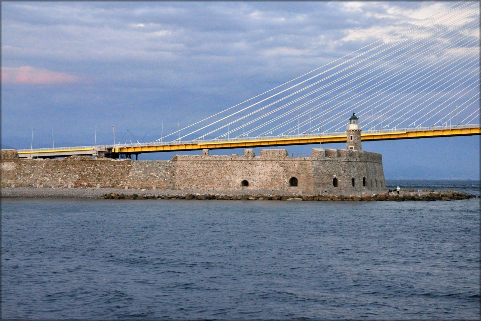 Poster, Many Sizes; Part Of The Antirio Fort And The Rio-Antirio Bridge ...