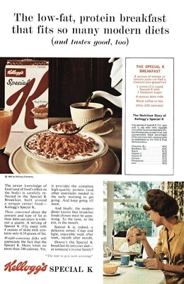 1963 Kellogg's Special K Cereal Vintage Print Ad Food Ephemera | eBay
