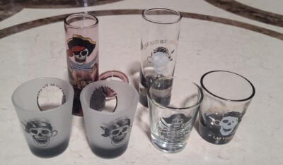 Pirate Shot Glass Collection Treasure Island Pirates Of The Caribbean ...
