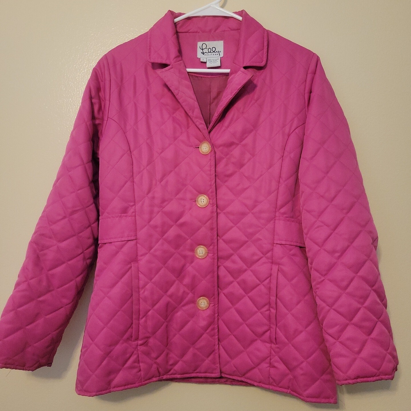 Lilly Pulitzer Puffer Jacket Womens Pink Small Quilte… - Gem