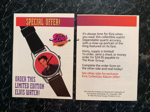 ELVIS 1992 Collection Expired Elvis Watch Special Offer VERSION A Red ...