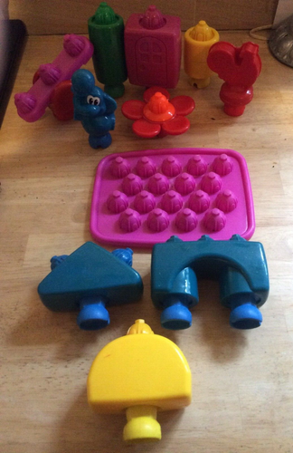 Vintage Fisher Price POP-ONZ Various pieces & base Pop On Blocks | eBay