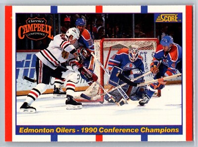 1990-91 Score Edmonton Oilers 1990 Conference Champions #369 | eBay