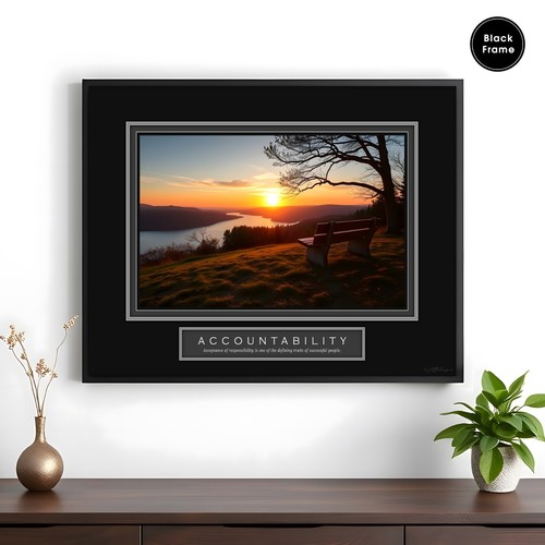 Motivational Poster, Accountability, Motivational Wall Art ...