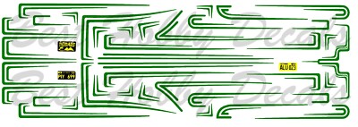 Hot Rod Custom Car Scallops Dark Green 1/24th Scale Waterslide Decals ...