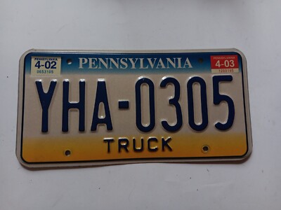 Vintage 2000's Pennsylvania Keystone Embossed License Plate PA Craft #B ...