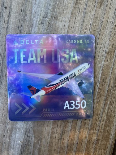 Delta Air Lines Team USA Paris Olympic Edition Trading Cards 2024 A350 ...