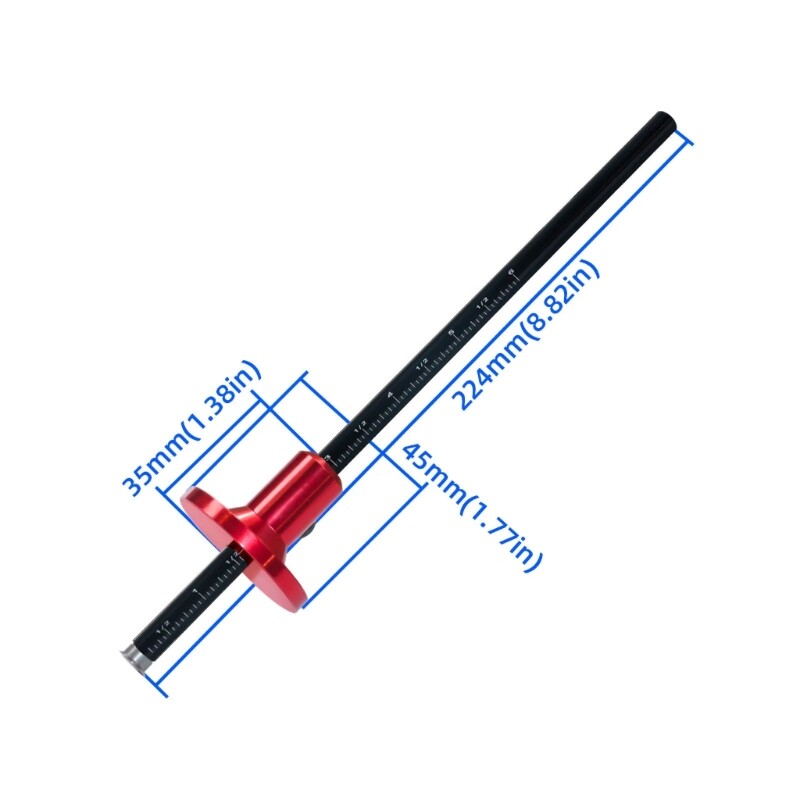 Scoring Ruler Aluminum Line Drawing Marking Gauge Measuring for Home ...