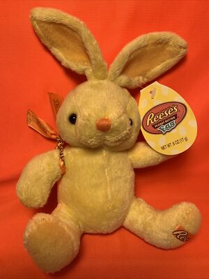 Yellow Reese’s Plush Rabbit 7” Tags Ribbon Peanut Butter Egg | eBay