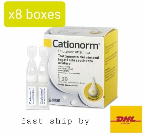 x8 Boxes Cationorm Ophthalmic Emulsion 30'sX0.4ml Vial Eye Drops eye ...