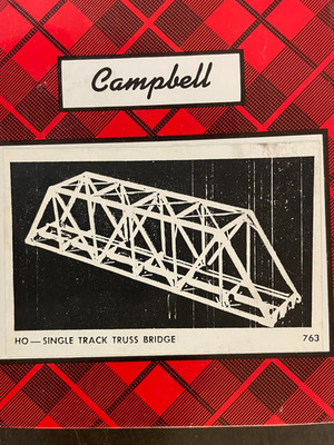 Campbell Scale Models HO Scale Single Track Truss Bridge NIB ...