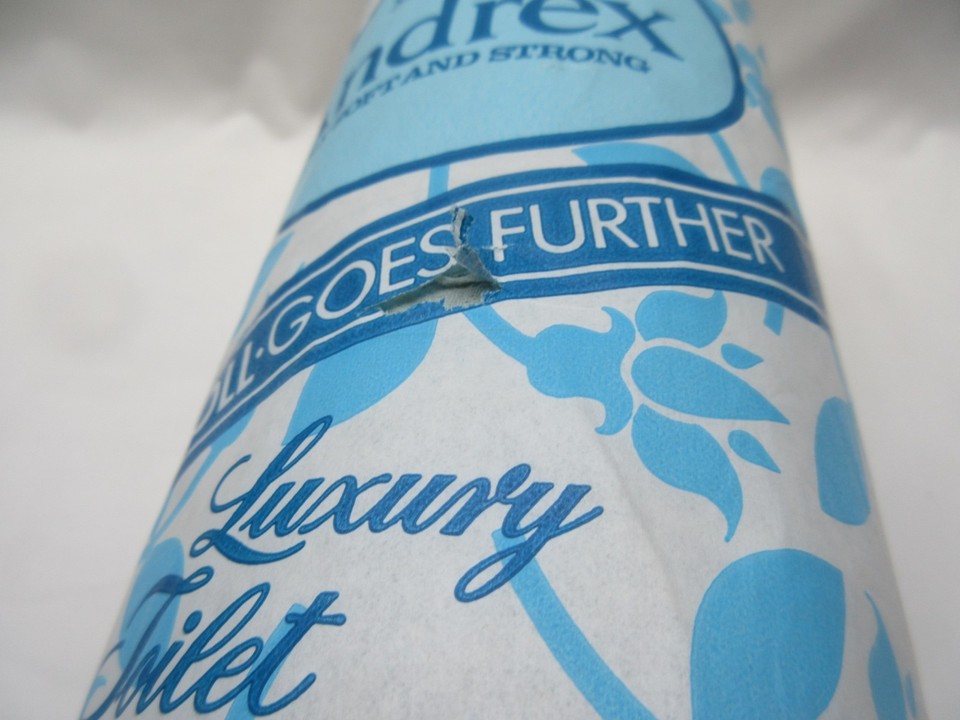 Vintage Andrex Misty Blue 2 roll toilet roll pack still sealed pre bar ...