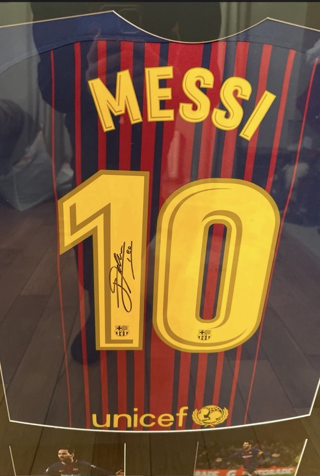 Lionel Messi 2018/19 Uefa Barcelona Shirt COA Signed | eBay UK