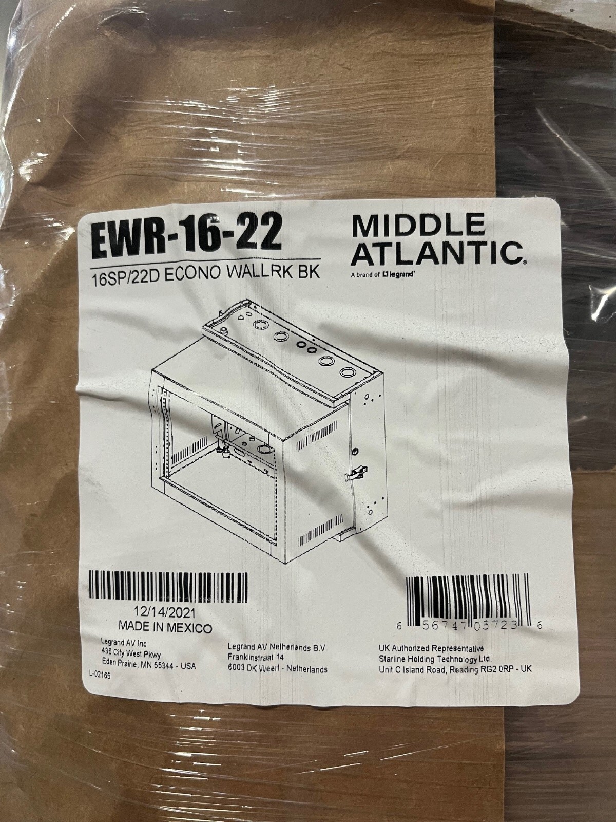 Middle Atlantic Steel Wall Mount Rack EWR-16-22 QTY 5 | eBay