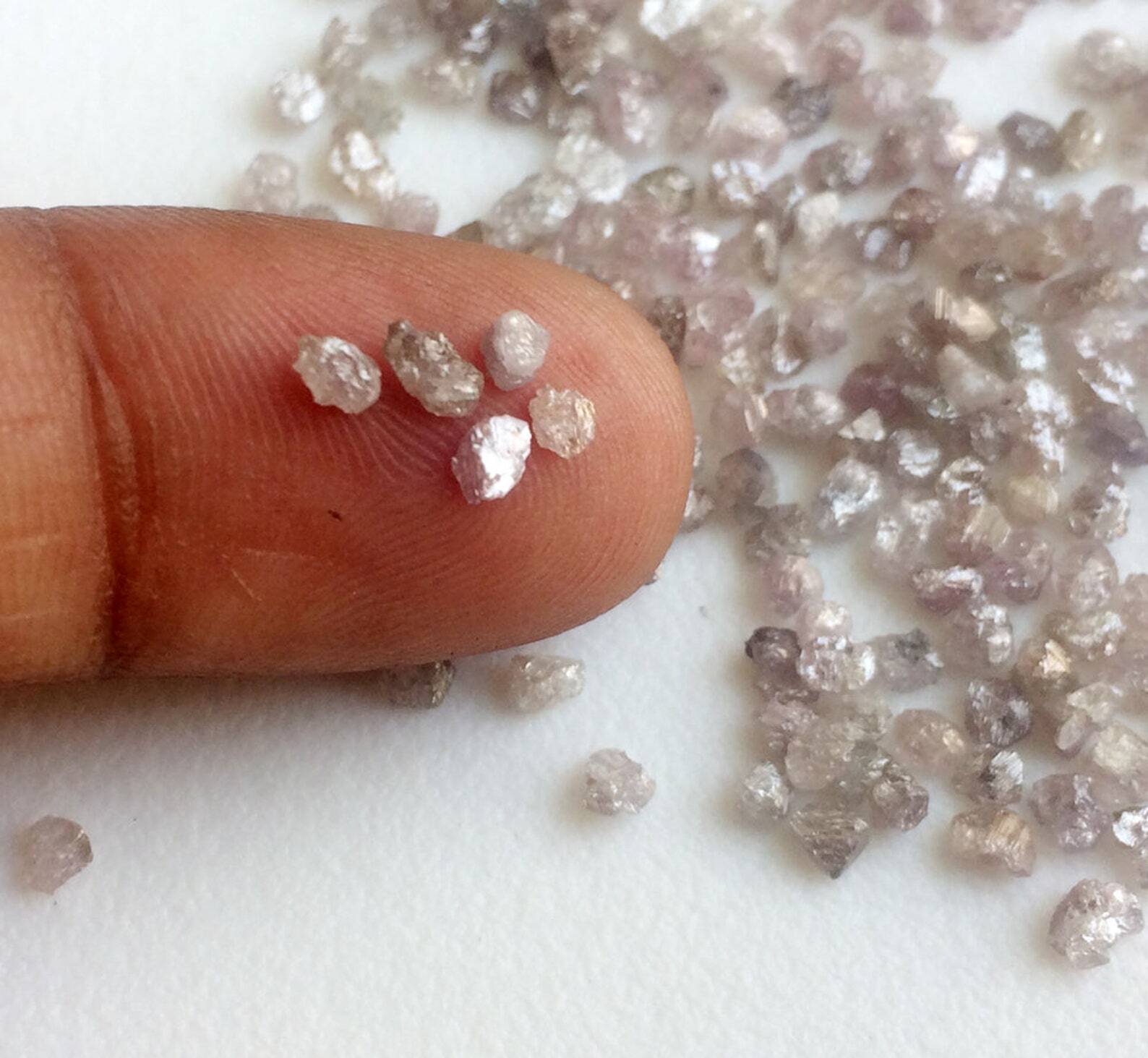 2-2.5mm Pink Rough Diamond, Pink Raw DiamondsFor Jewelry (5Pc To 10Pc ...