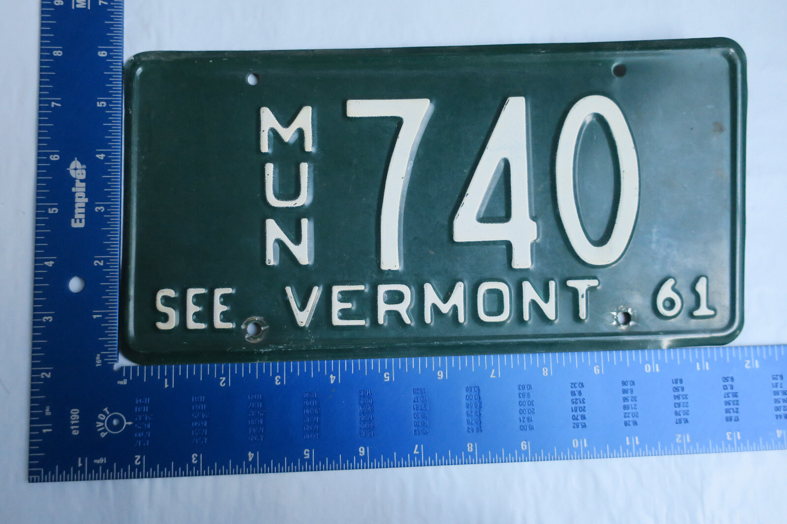 1961 61 VERMONT VT LICENSE PLATE TAG MUNICIPAL MUN # 710 | eBay