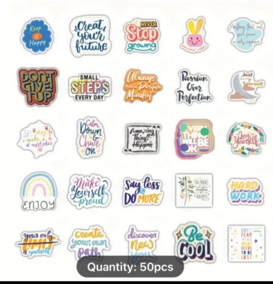 Inspirational, Positive Stickers- Durable For Water Bottles, Notebooks ...