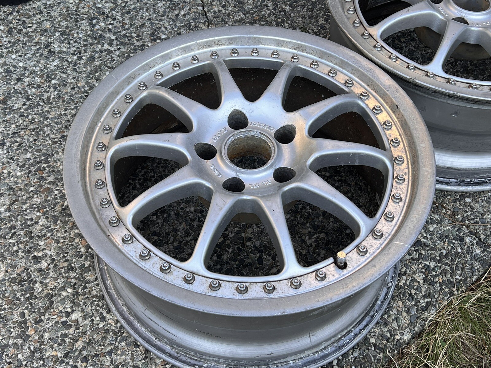 Rare JDM 2pc real Blitz Type 01 17x8 +35 5x114.3 LO DISK wheels rims ...