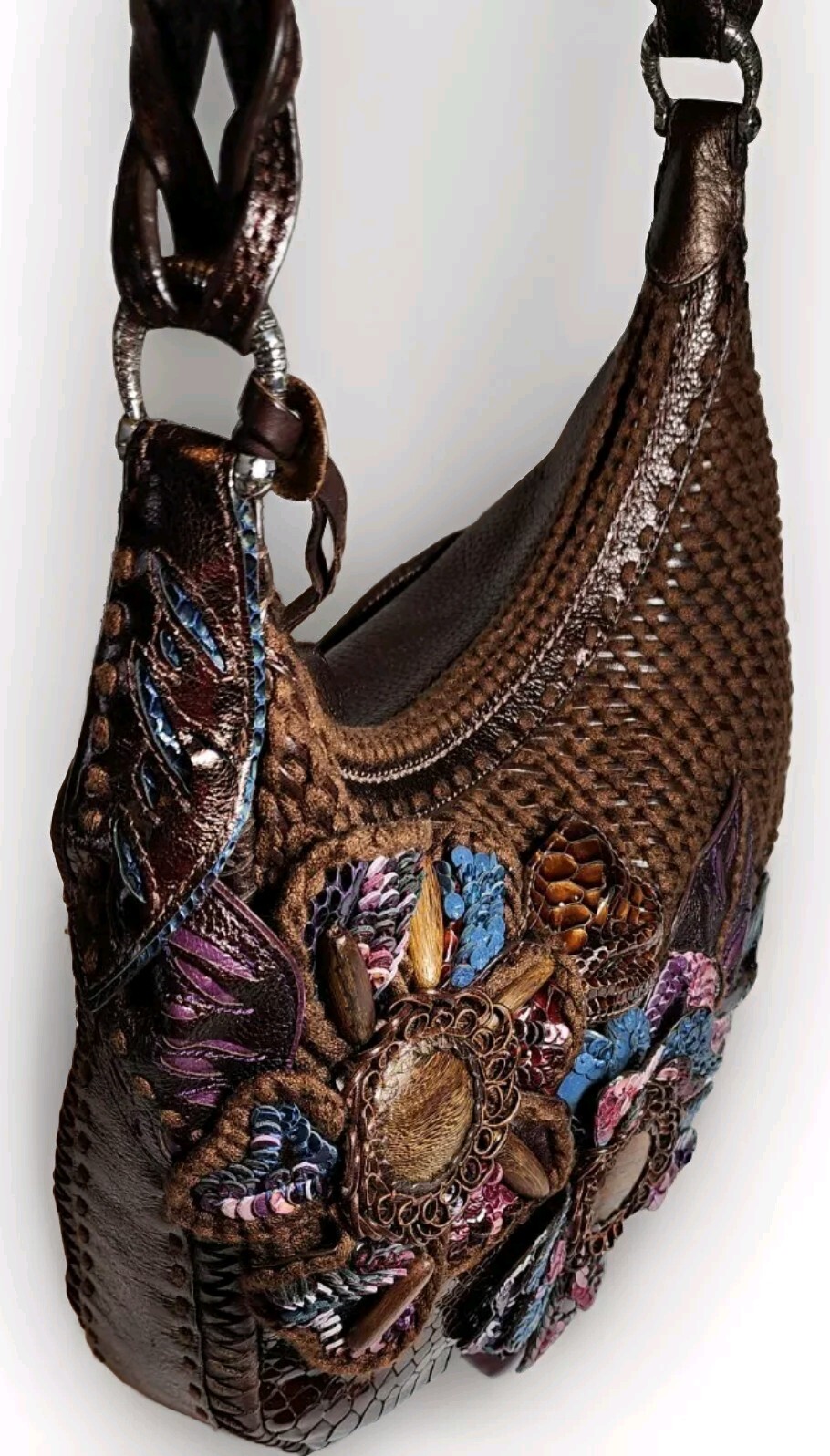 BRIGHTON MILA MULTI MEDIA MASTERPIECE COLLECTION SHOULDER HANDBAG PURSE ...