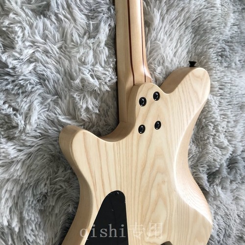 Headless Electric Guitar ASH Body Round Head Stainless Steel Wire ...