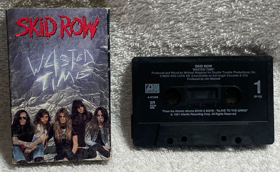 SKID ROW - Wasted Time Cassette Single - Cassette Tape and Original Box ...