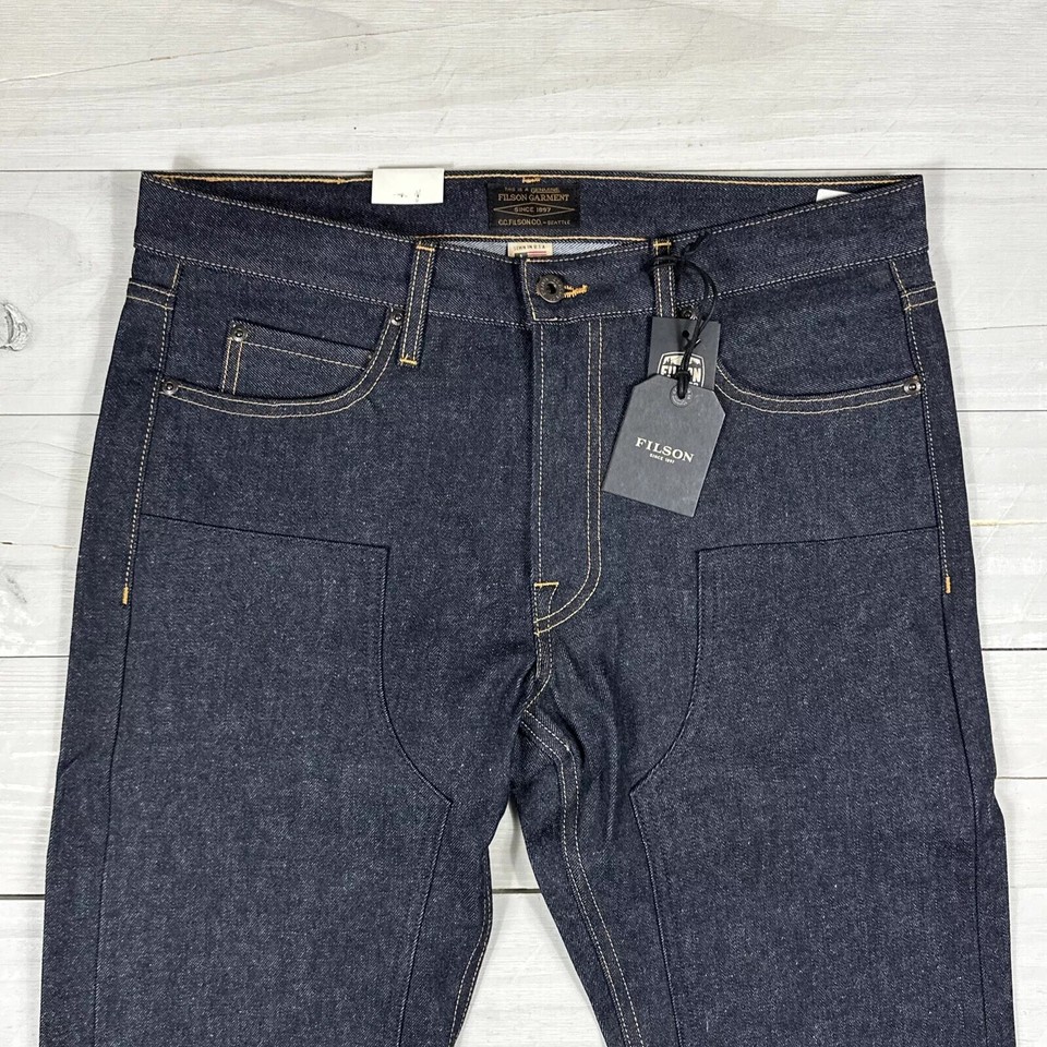 FILSON Bullbuck Raw Indigo Double-Front Jeans | eBay