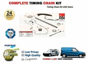 FOR OPEL VAUXHALL COMBO VAN 1.3 CDTi 16v 2004> TIMING CAM CHAIN KIT ...