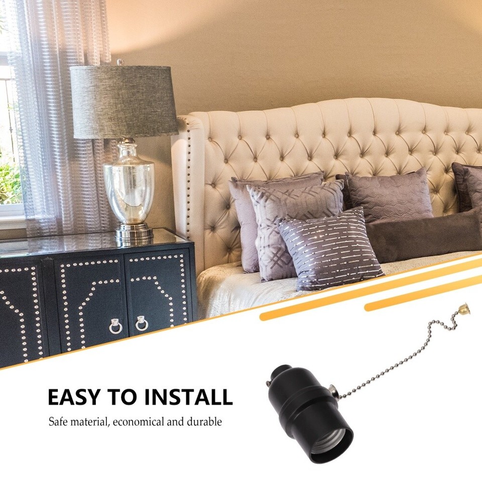Pull Chain Light Fixture E27 Light Socket Pull Chain Lampholder Lamp ...