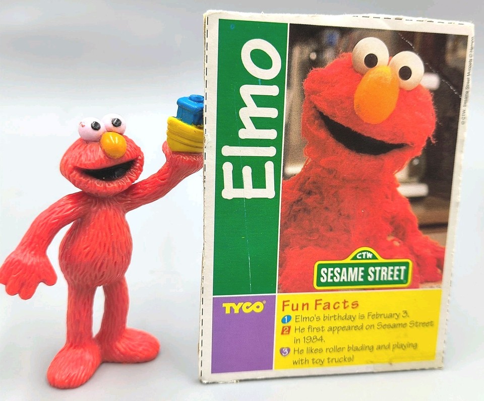 VINTAGE Sesame Street Collectibles Elmo Mini Figurine Tyco 1997. NIB ...