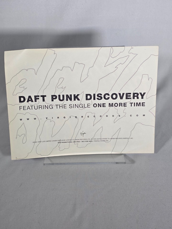 DAFT PUNK Rare PROMO Vinyl STICKER SHEET 8x6 for Discovery CD 2001 6 ...