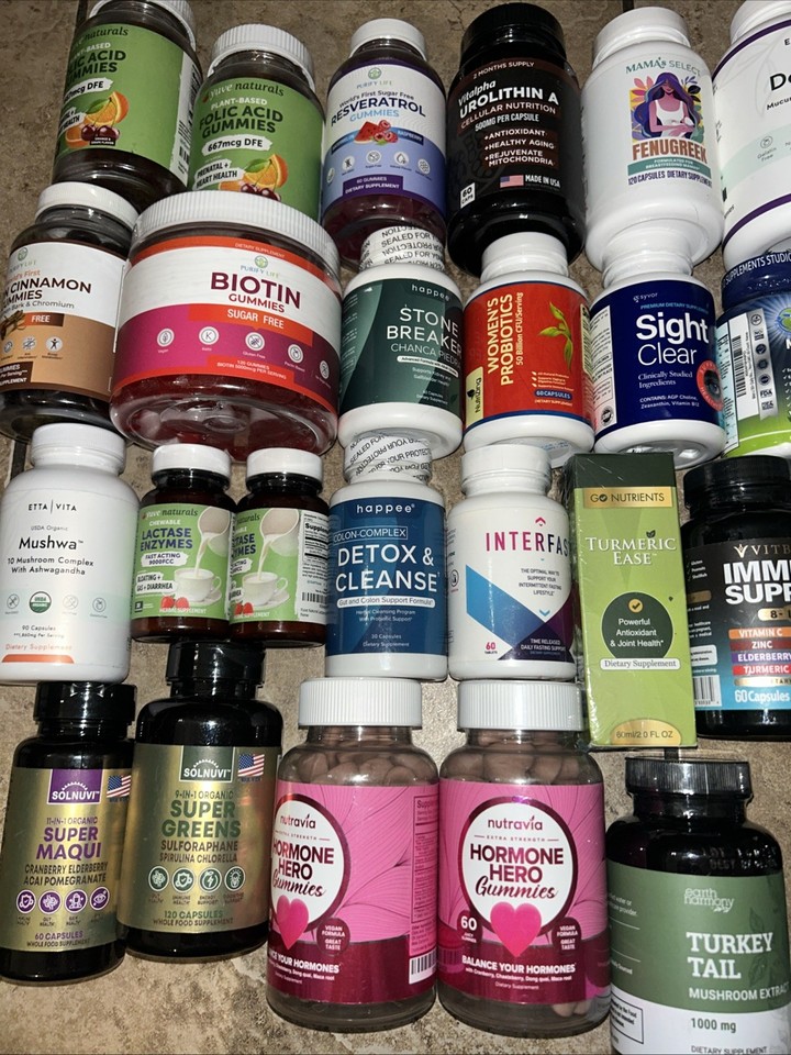 Huge Wholesale Lot Of 32 Assorted Vitamins & Supplements NEW & Sealed ...