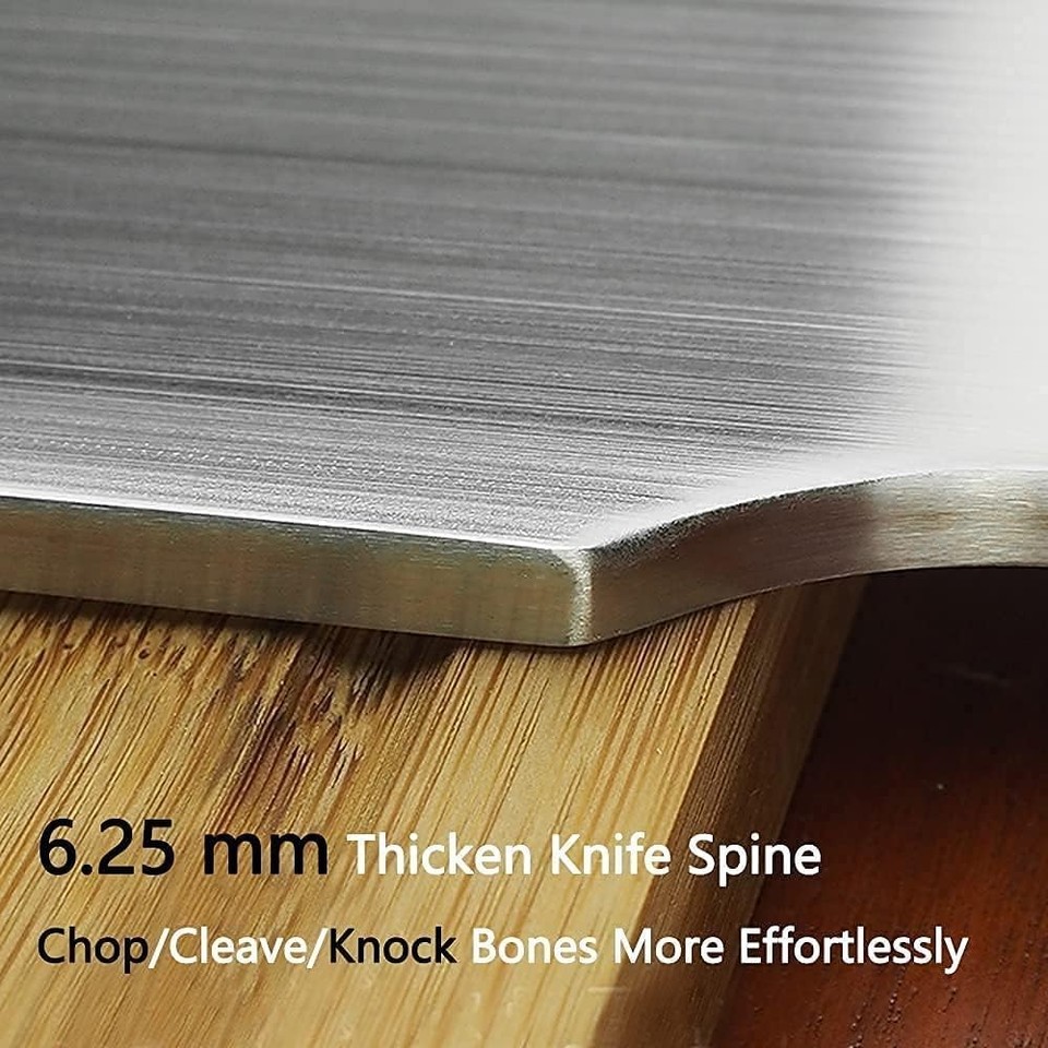 Meat Cleaver Butcher Knife Heavy Duty Bone Chopper Axe for Kitchen 6 ...