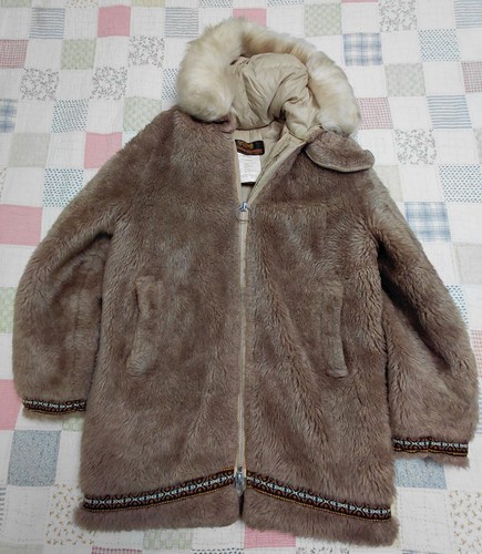 HANSA BRANTA BY STEARNS GOOSE DOWN FAUX FUR MEDIUM LADIES PARKA ANORAK ...