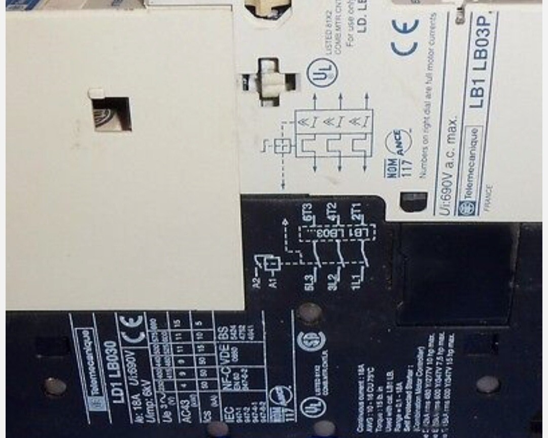 Telemecanique Ld1-lb030 La4-dwb Integral 18 Motor Starter Overload for ...
