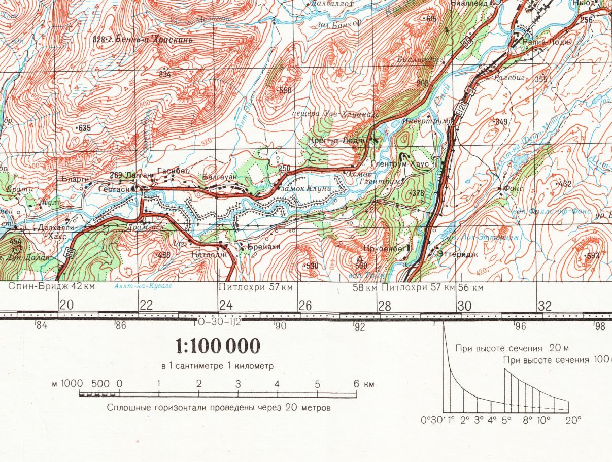 Russian Soviet Military Topographic Map - KINGUSSIE (UK, Scotland) 1 ...