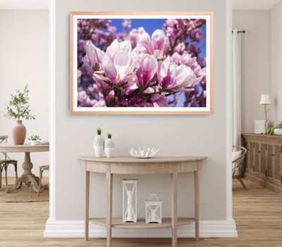 Blossom Flower Print, Tree Wall Art, Pink Blossom Framed Nature Wall ...