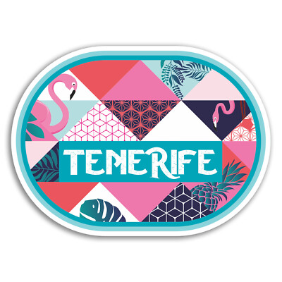 2 x 10cm Tropical Tenerife Vinyl Stickers - Travel Sticker Laptop ...
