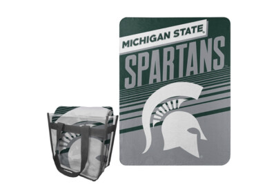 Michigan State Spartans Fleece Throw & Tote Bag 60x80 New | eBay